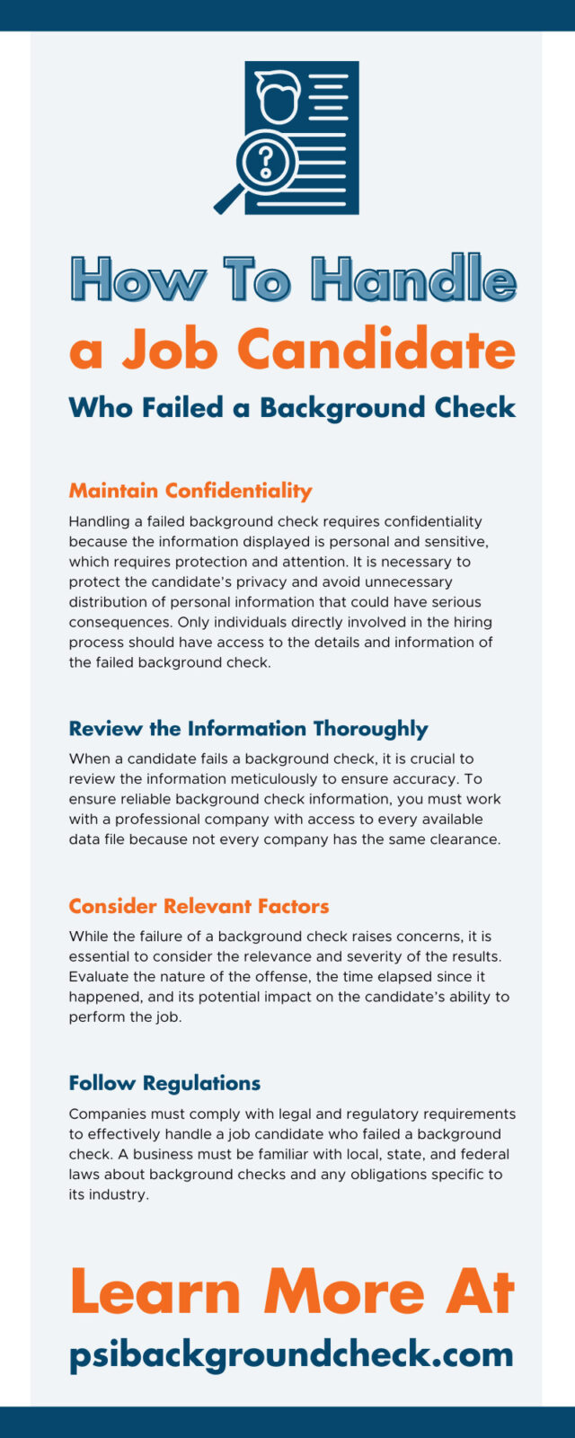 How To Handle a Job Candidate Who Failed a Background Check