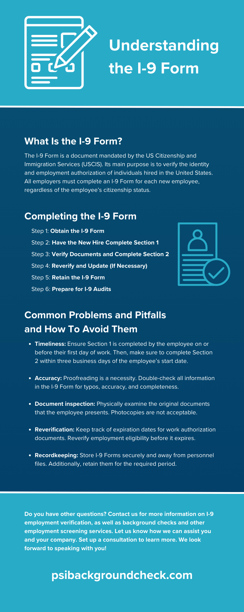 Understanding the I-9 Form: A Step-by-Step Guide | PSI Background Screening
